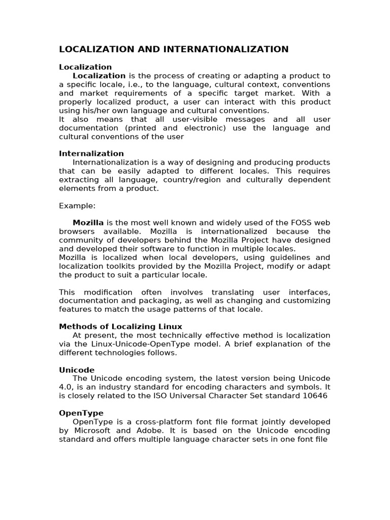 Localization and Internationalization | PDF