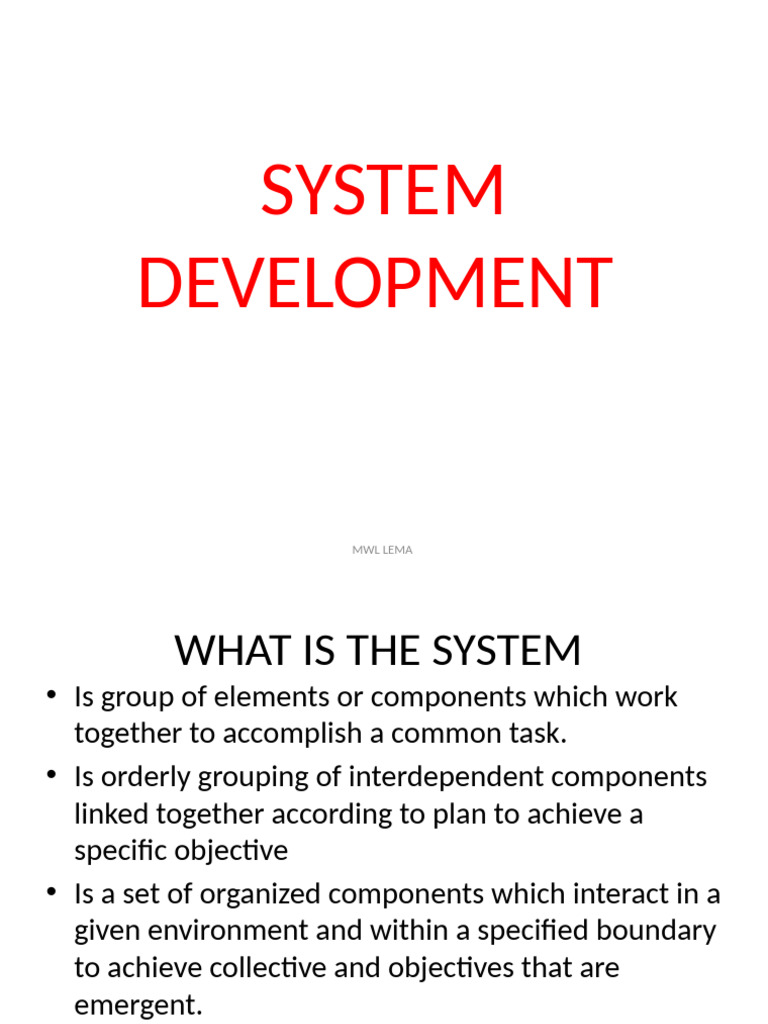 System Development | PDF | Software Development Process | Feasibility Study