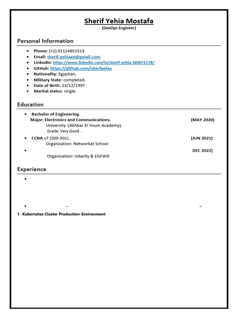 sherif-yehia - Devops Eng | PDF | Microsoft Azure | Databases