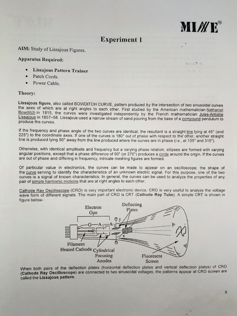 Lissajous Figure | PDF