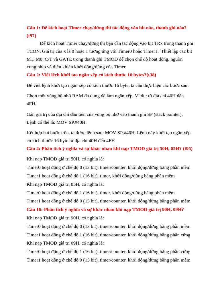 Đề Cương VDK Mới | PDF