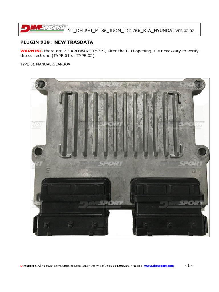 NT Delphi MT86 Irom TC1766 Kia Hyundai 1033 | PDF | Electrical ...