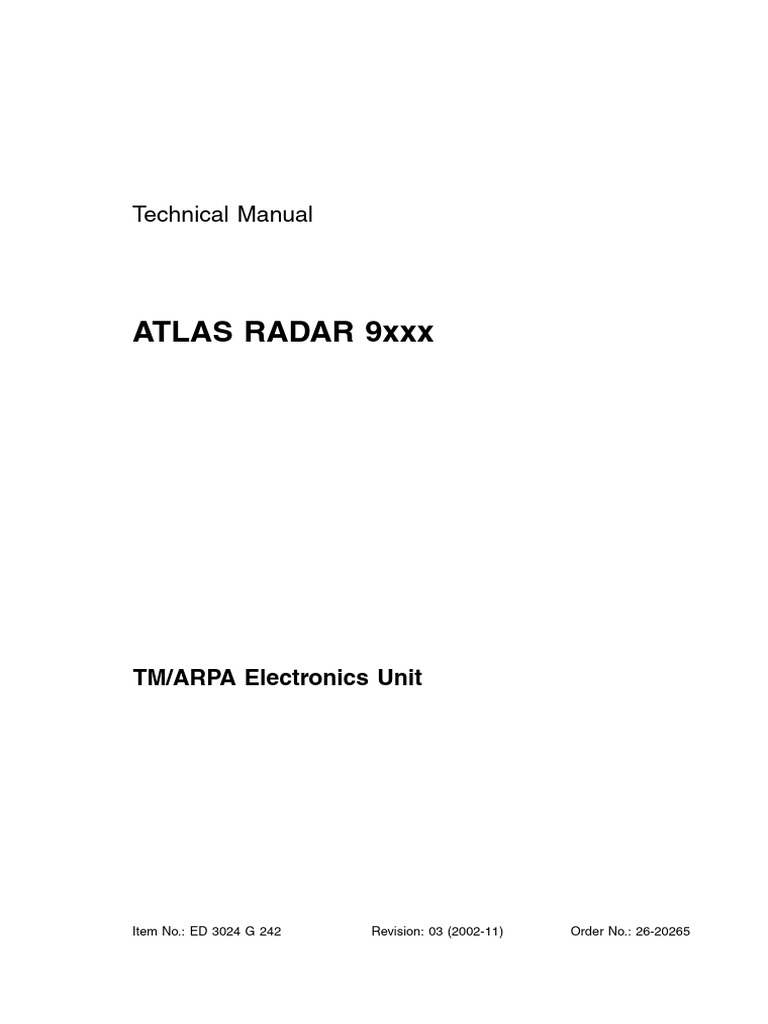 Atlas Radar 9Xxx: Technical Manual | PDF | Vacuum Tube | Menu (Computing)