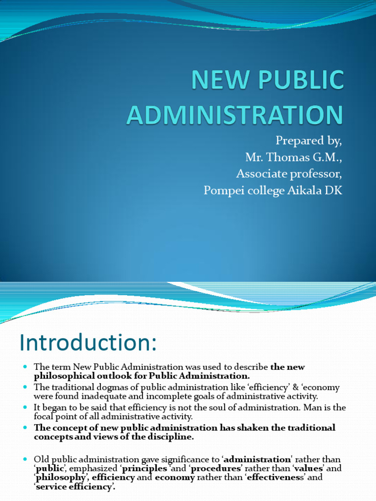 New Public Administration Reference | PDF | Rationality | Liberal Arts ...