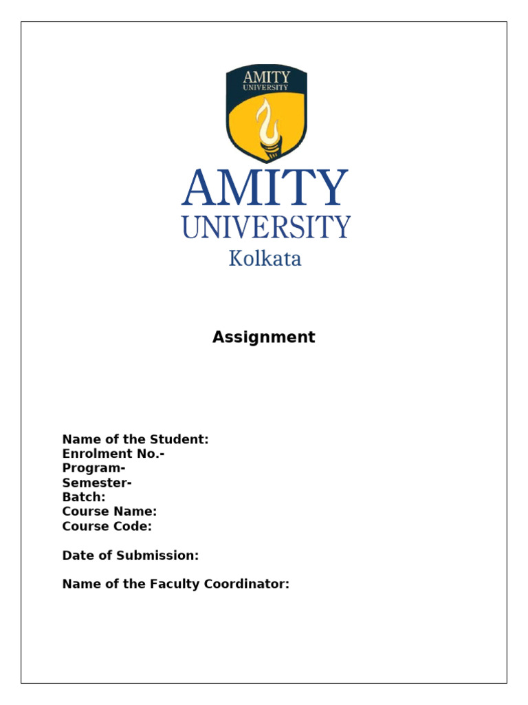 Student Assignment Cover Page | PDF