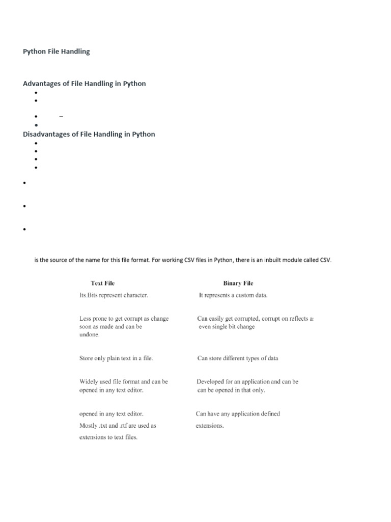 file handling introduction | PDF | Comma Separated Values | Computer File file handling introduction | PDF | Comma Separated Values | Computer File