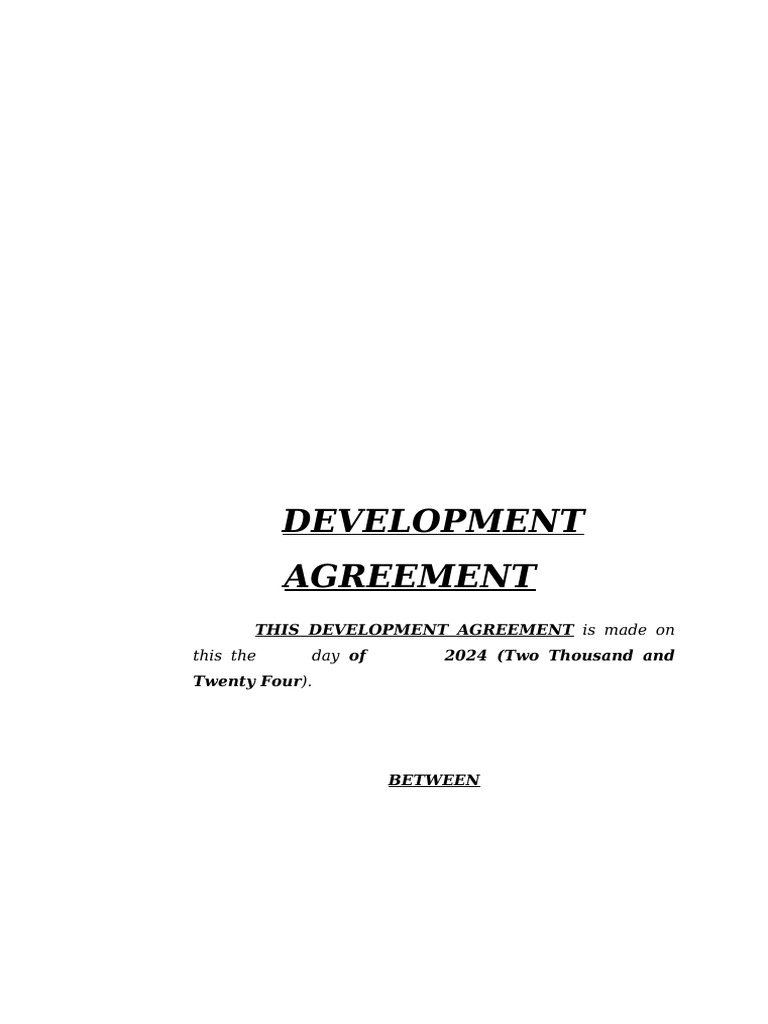 DEVELOPMENT AGREEMENT_FINAL COPY[AMIT BANIK_SGRC] | PDF | Conveyancing | Room