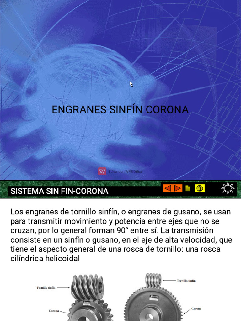 sin fin corona | PDF | Fricción | Tornillo