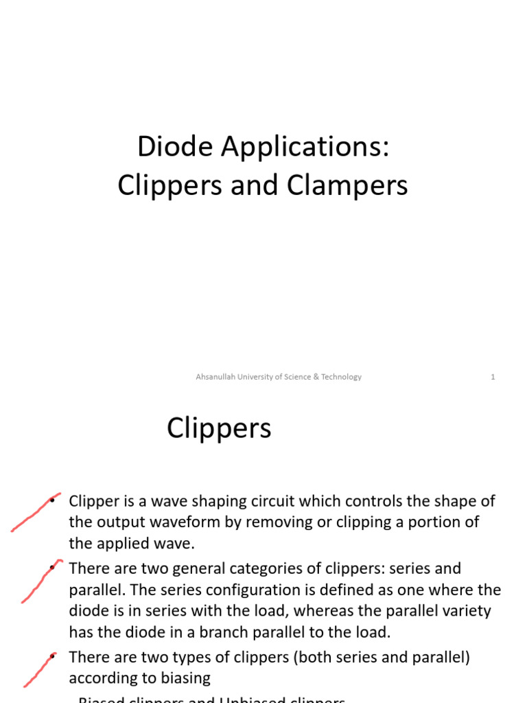 Diode - Clipper and Clamper | PDF | Electrical Equipment | Electrical ...