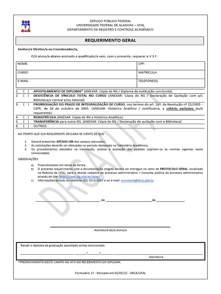 17 - Requerimento Geral | PDF