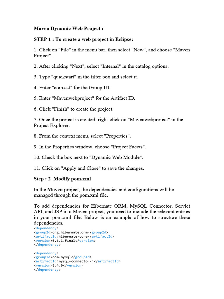 Maven Dynamic Web Project | PDF | Data Management | Software