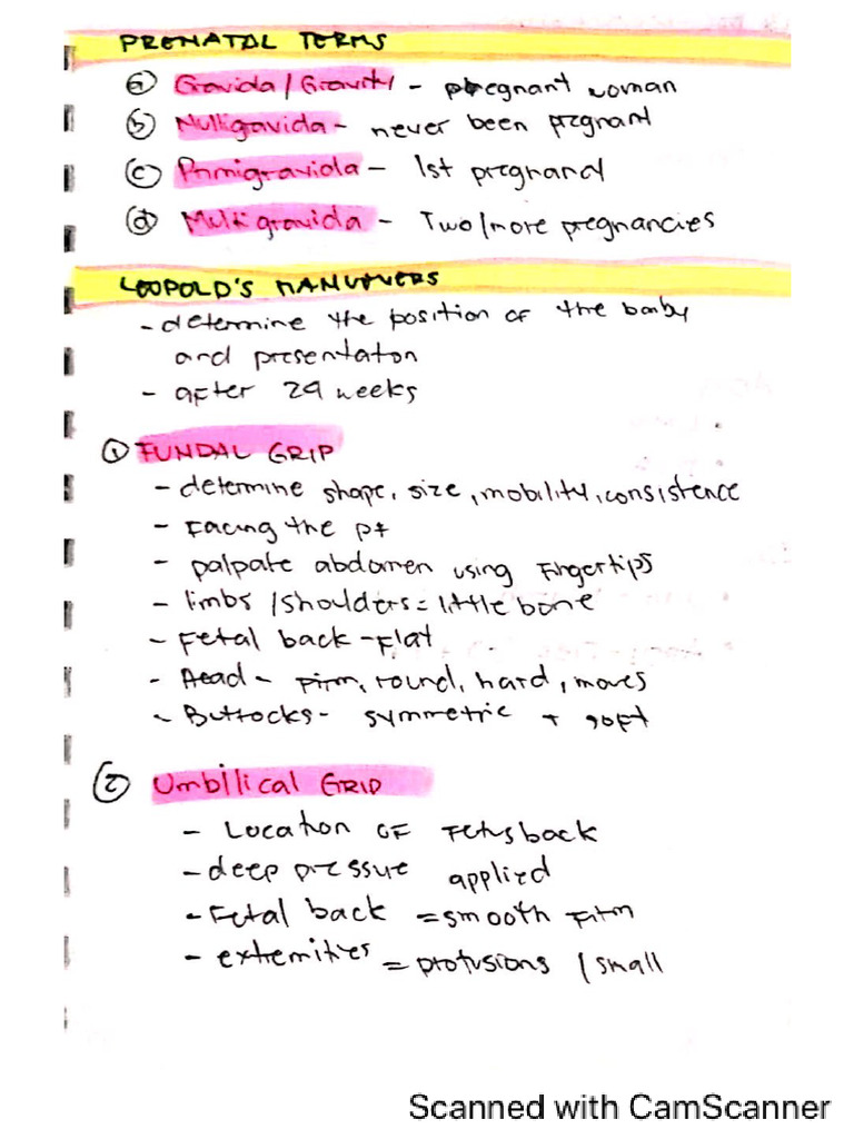 OB Hosp Duty Notes | PDF