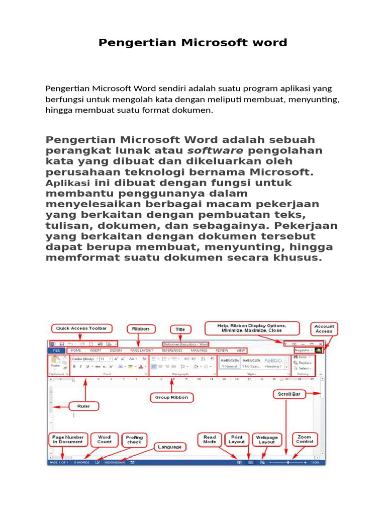 Pengertian Microsoft word | PDF