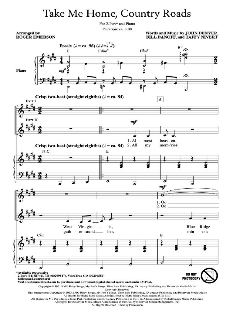 Take Me Home Country Home | PDF