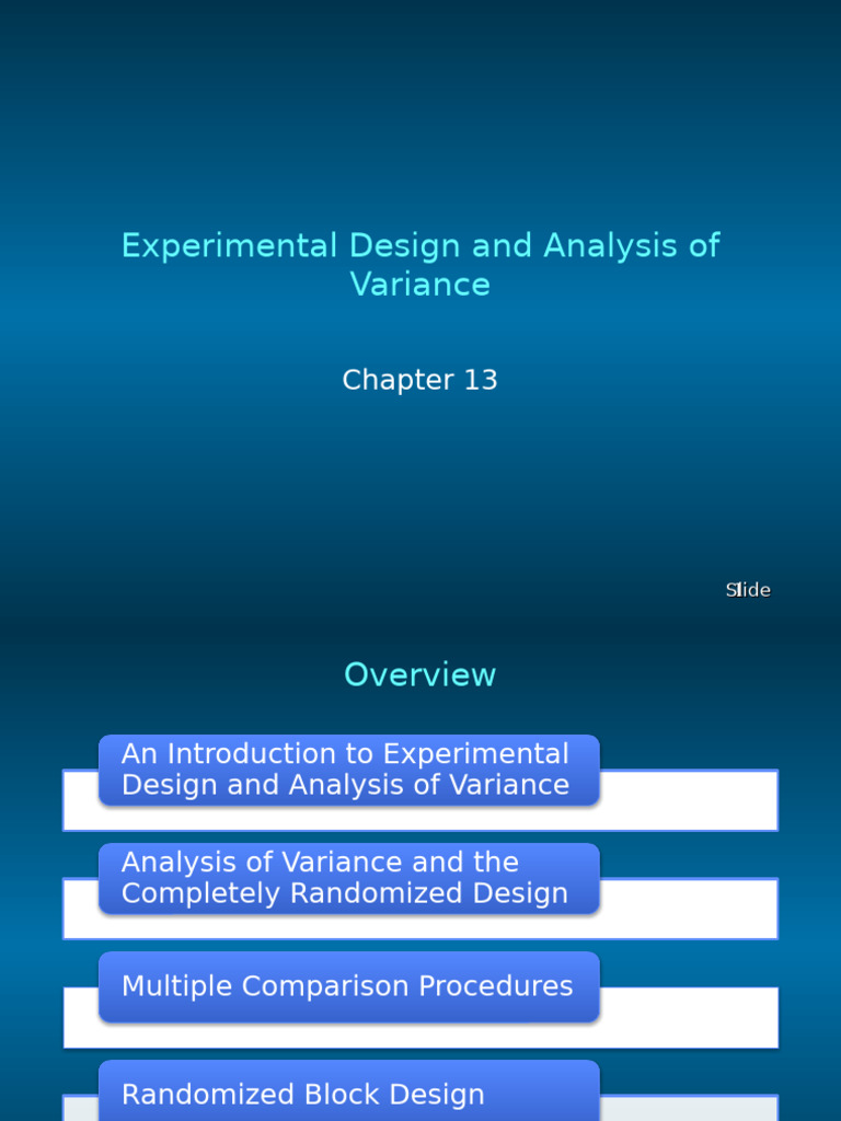 Chapter13 | PDF | Analysis Of Variance | Mean Squared Error