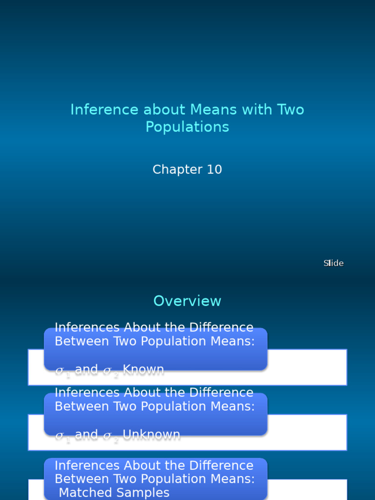 Chapter10 | PDF | Standard Deviation | Statistical Inference