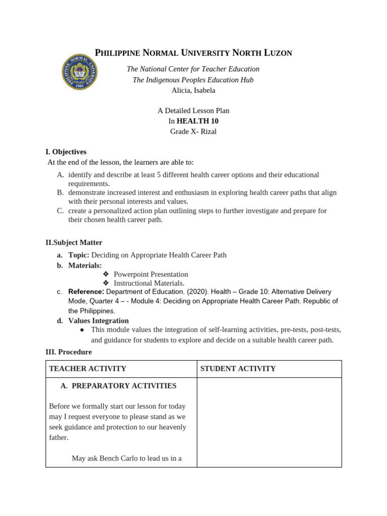 A Detailed Lesson Plan 1 | PDF | Substance Abuse | Alcoholism