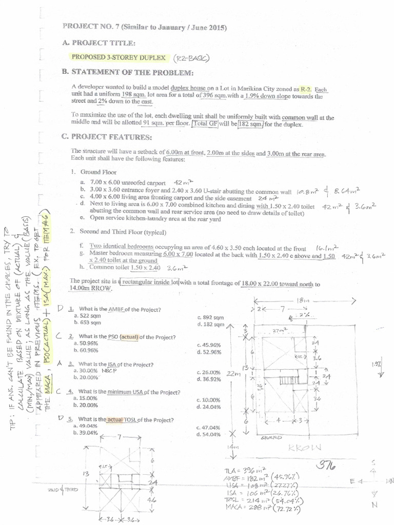 Proj.07 - 3-Storey Duplex (r2-Basic) | PDF
