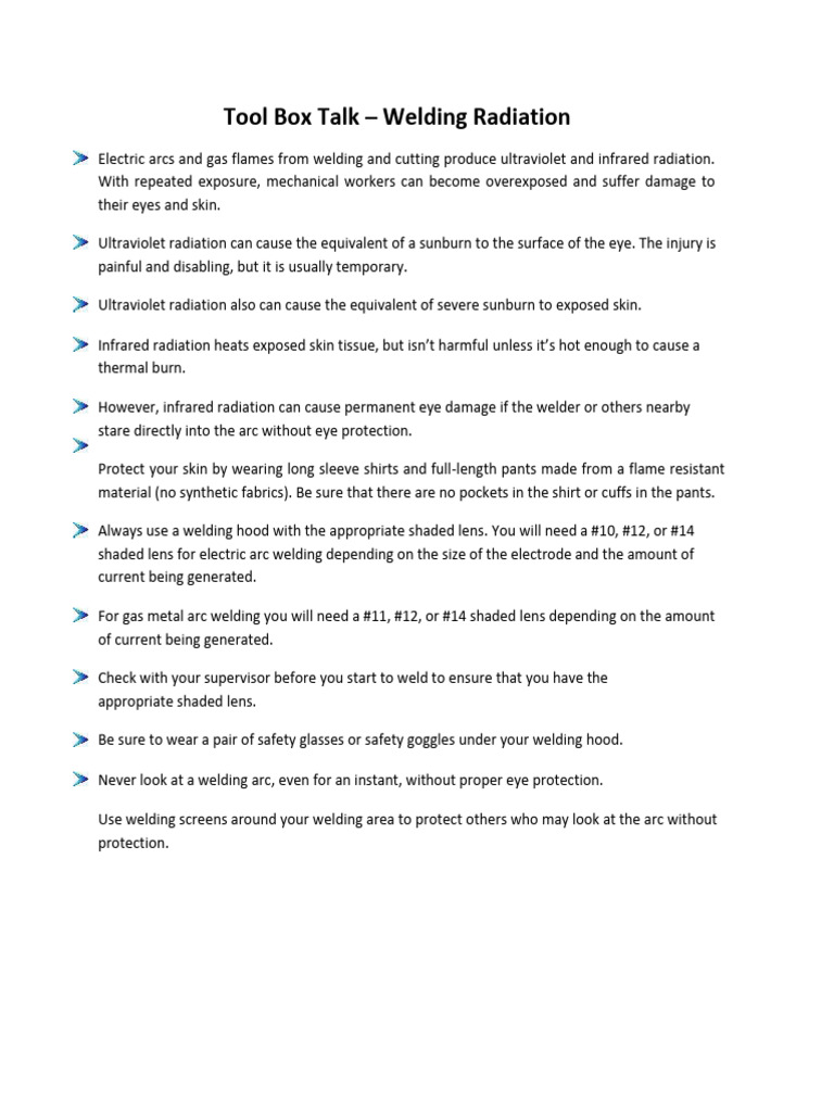 Welding Safety for Mechanical Workers | PDF