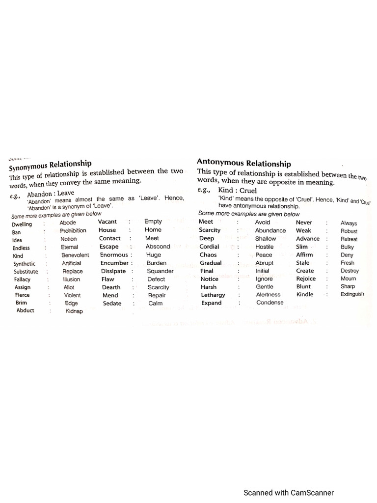 Reasoning - Relationship | PDF