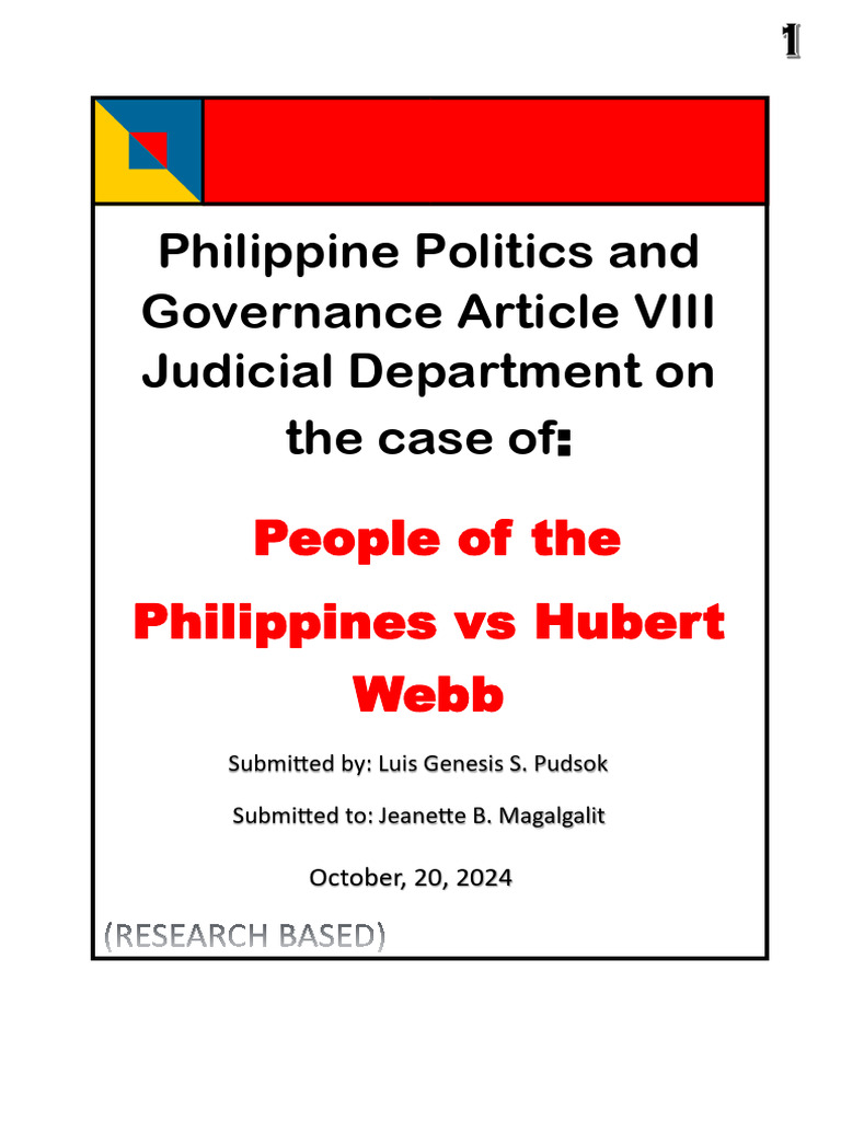 People of The Philippines VS. Hubbert Jeffrey P. Webb | PDF | Witness ...