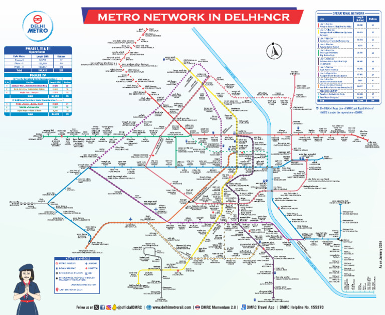 DMRC Network Map Bilingual.50efc050 | PDF