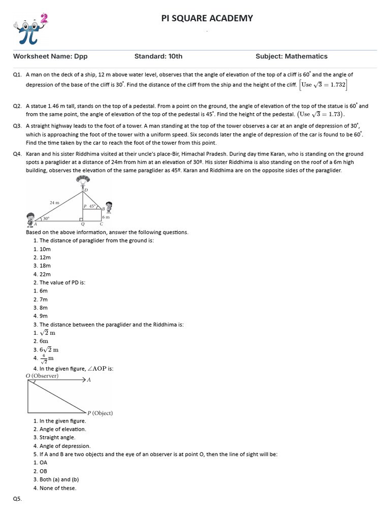 AP DPP | PDF | Elementary Geometry | Euclidean Geometry