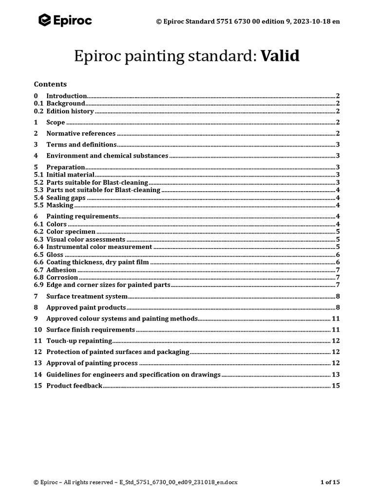 E STD 5751 6730 00 Ed09 231018 en | PDF | Paint | Corrosion