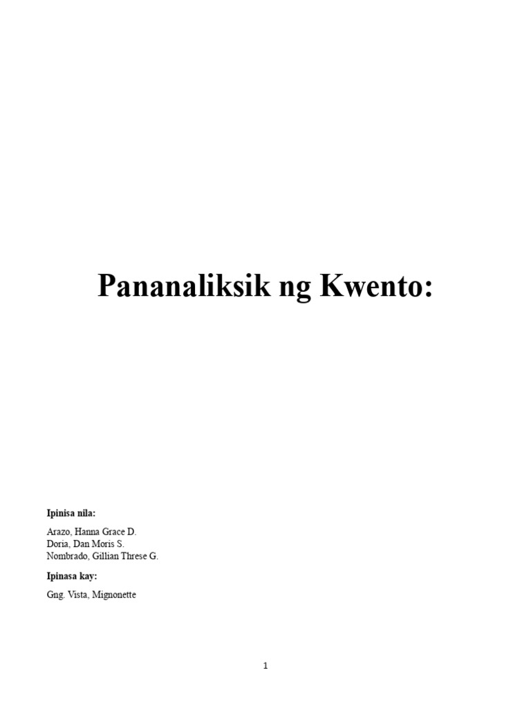 Pagsasalik NG Kwento | PDF
