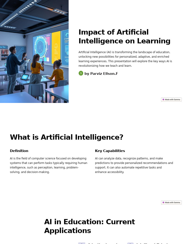 Impact of Artificial Intelligence on Learning | PDF | Artificial Intelligence | Intelligence (AI ...