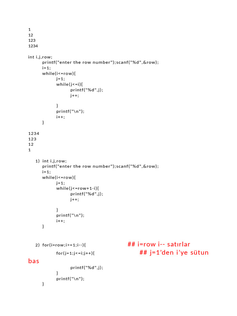 C Programming Patterns and Loops | PDF | Computer Programming | Computer Standards