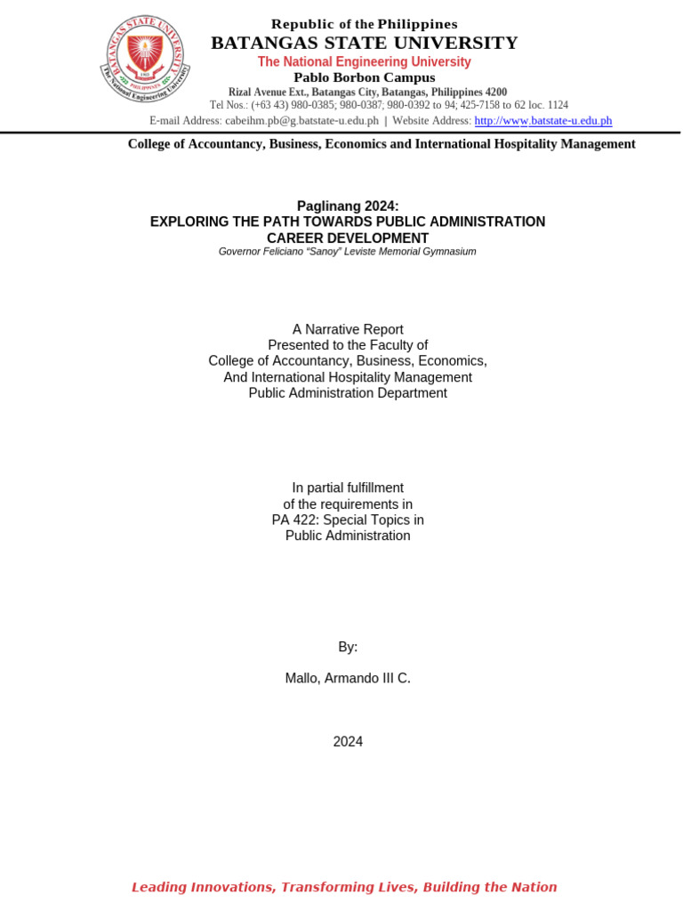 FORMAT-NARRATIVE-REPORT | PDF | Cognition