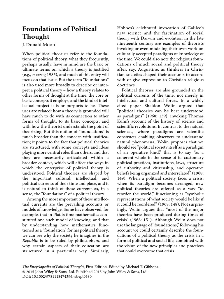 Foundations of Western Political Thought | PDF | John Rawls | Justice