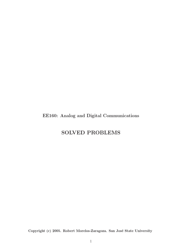 EE160 Analog and Digital Communications | PDF | Modulation | Data Compression