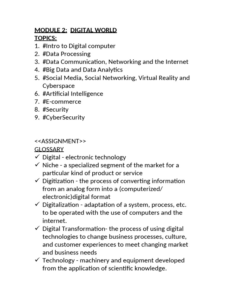 DIGITAL WORLD | PDF | Artificial Intelligence | Intelligence (AI) & Semantics
