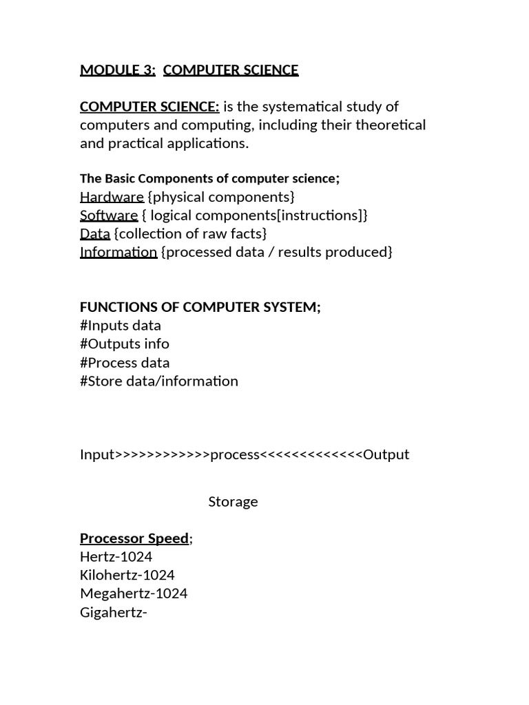 INTRODUCTION TO COMPUTER SYSTEMS AND HARDWARE | PDF | Computer Data Storage | Operating System