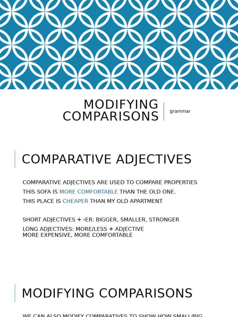 Modifying Comparisons | PDF