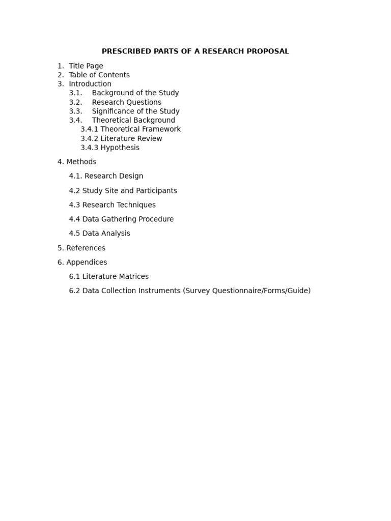 Research Proposal Structure Guide | PDF