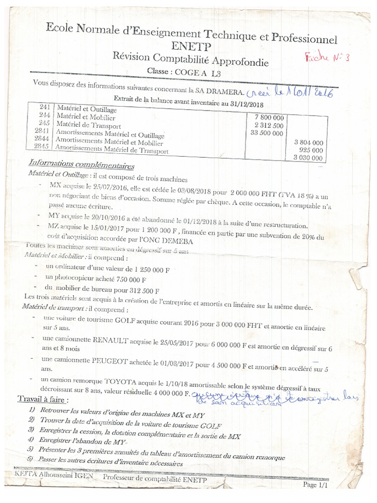 Anciens Sujets ENETP | PDF