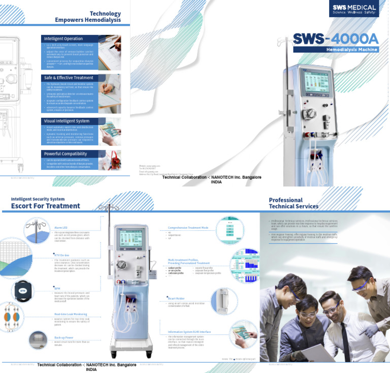 NANOTECH-SWS-4000A Brochure English (Original) | PDF | Hemodialysis | Medical Specialties