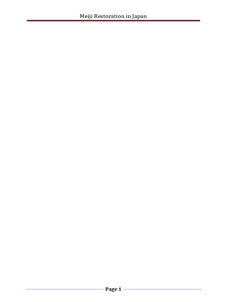 Meiji Restoration in Japan | PDF | Shogun | Empire Of Japan