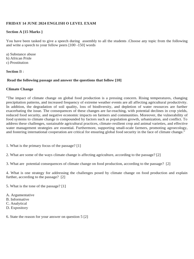 14 June O level | PDF