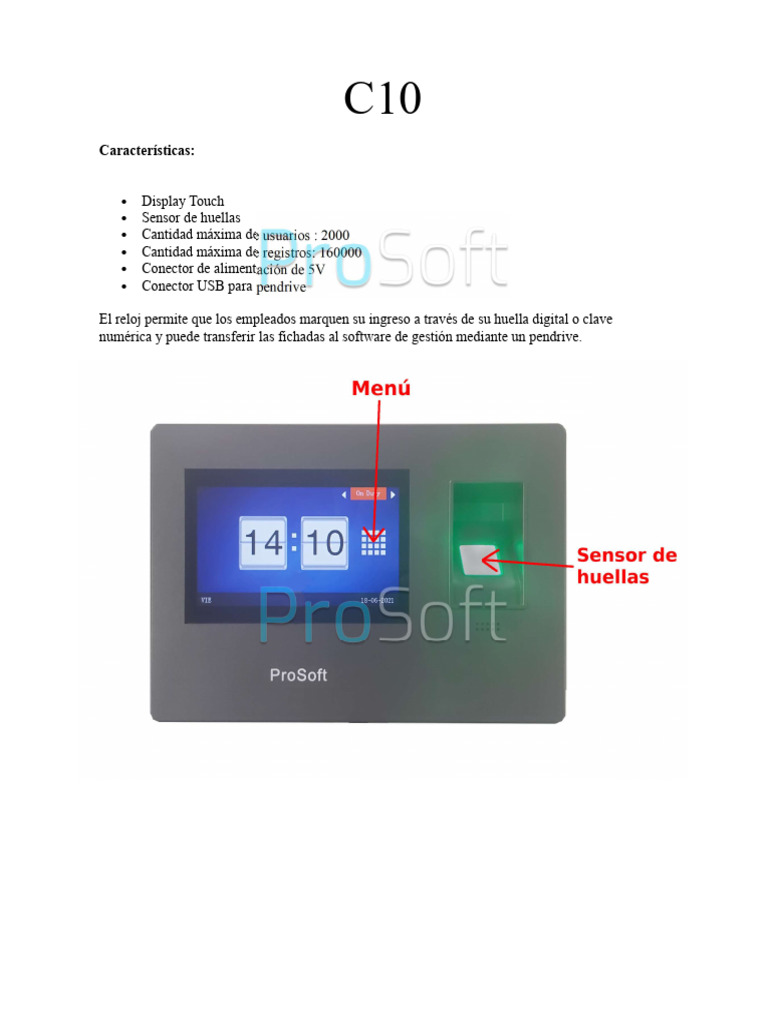 Prosoft c10 | PDF | Memoria USB | Ciencias de la Computación