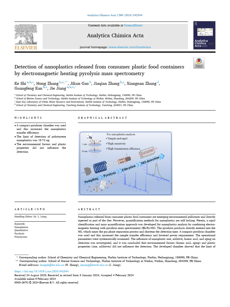 Detection of Nanoplastics Released From Consumer Plastic Food ...