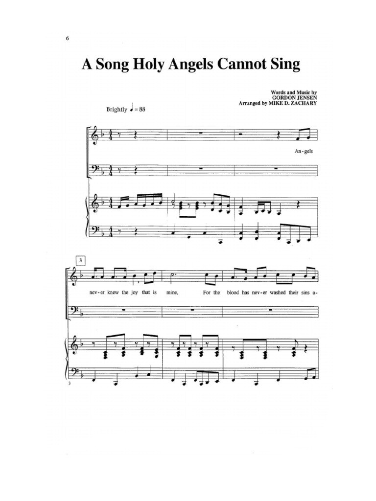 A Song Holy Angels Cannot Sing | PDF