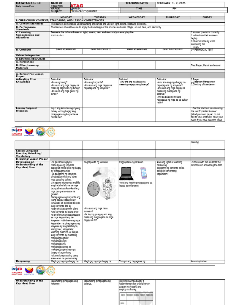 Science - Q3 - DLP - Week - 9 | PDF