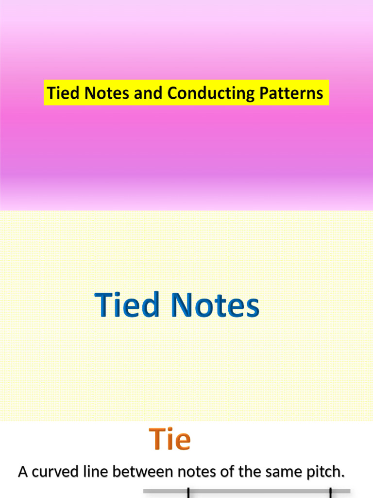 Tied Notes and Conducting Patterns | PDF