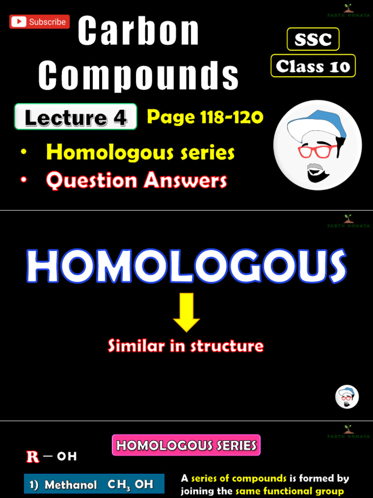 Homologous Series of Carbon Compounds | PDF