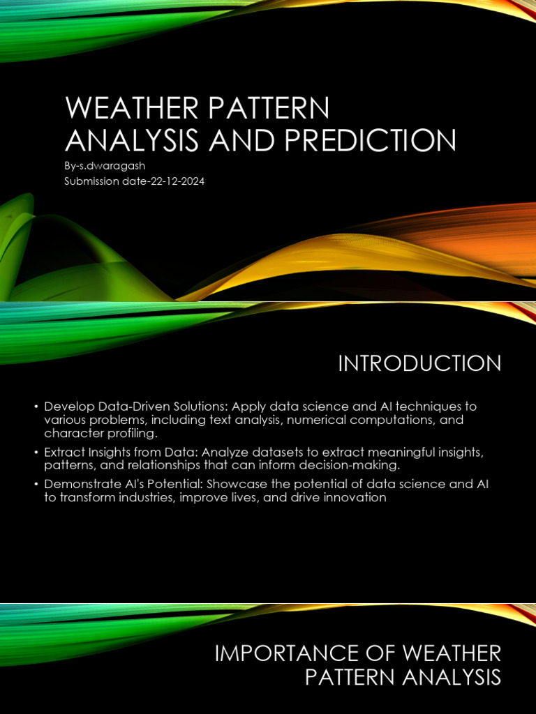 Weather Pattern Analysis & Prediction Insights | PDF | Cluster Analysis ...