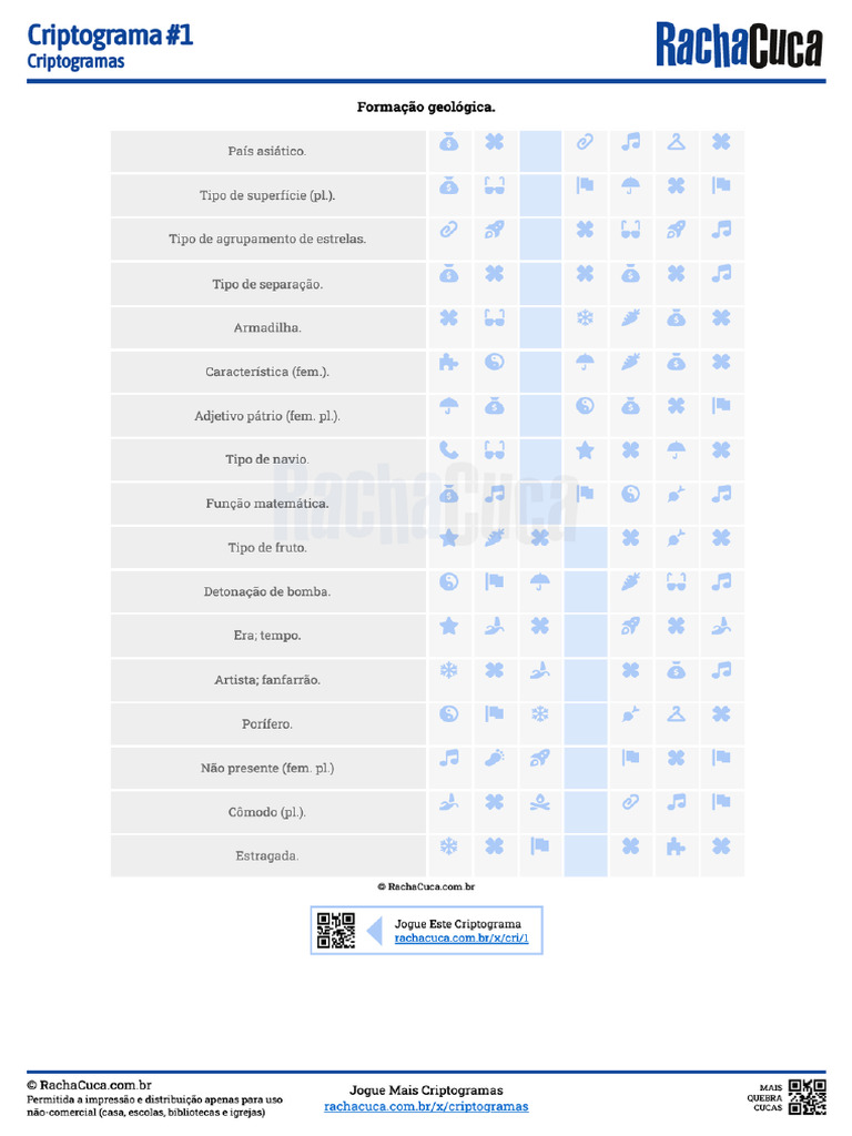 Criptogramas Racha Cuca - #1 Ao #150 | PDF